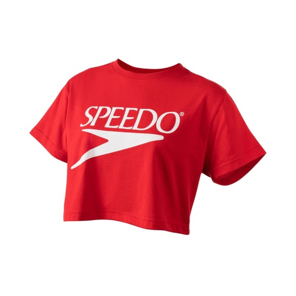 Speedo | Tops | Speedo Vintage Logo Crop Tee | Poshmark